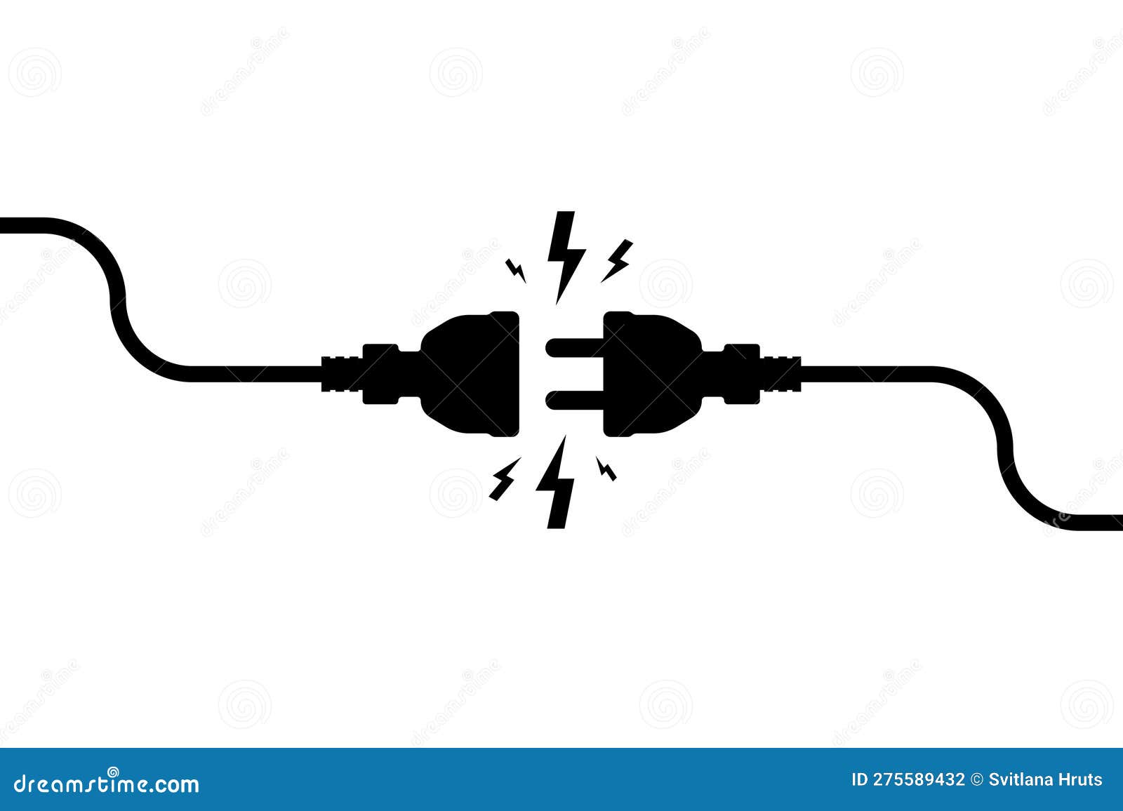Electrical Socket with Plug. the Concept of Connection and ...