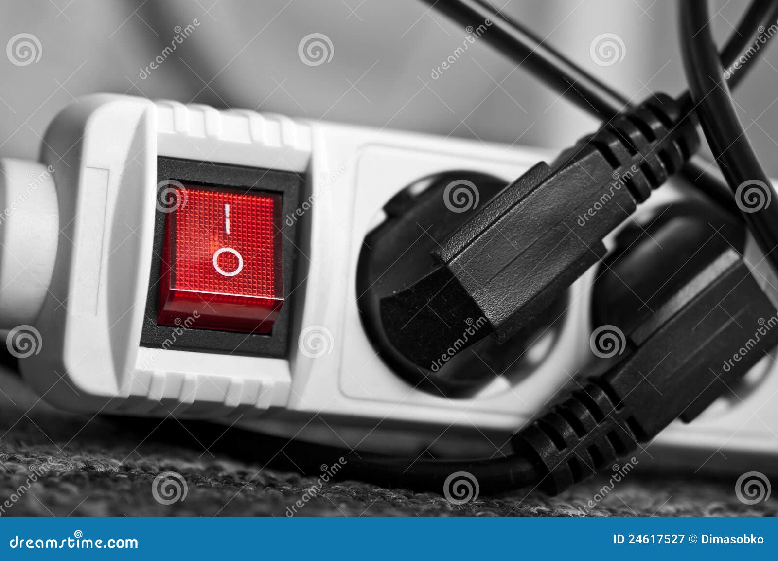 Electrical Socket with Plugs Stock Image - Image of power, closeup ...