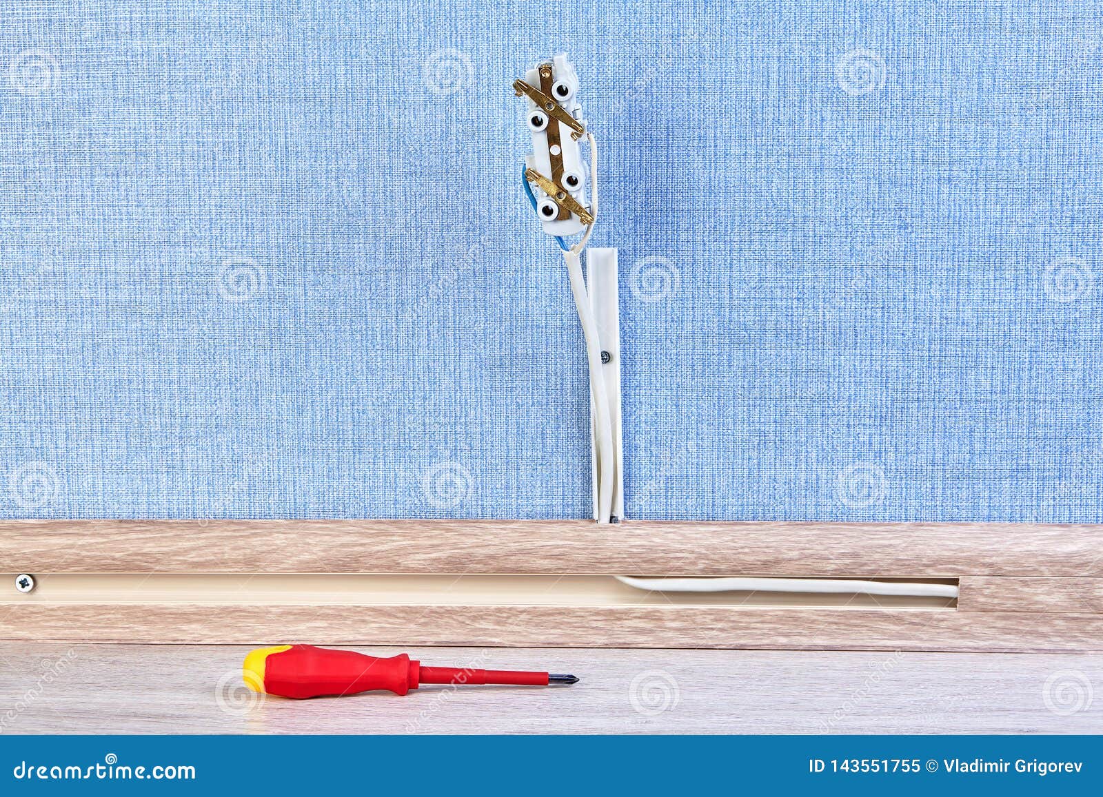Electrical Socket with Screwdriver Stock Image - Image of circuit ...