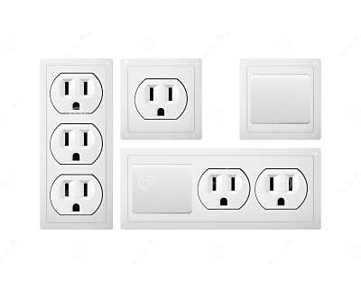 Electrical Socket Type B with Switch. Power Plug. Receptacle from USA ...