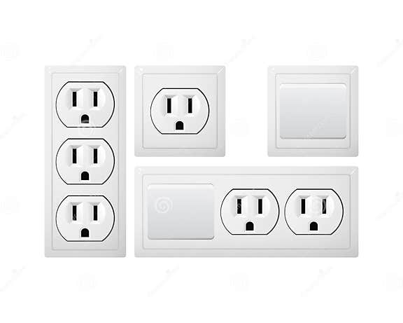 Electrical Socket Type B with Switch. Power Plug. Receptacle from USA ...
