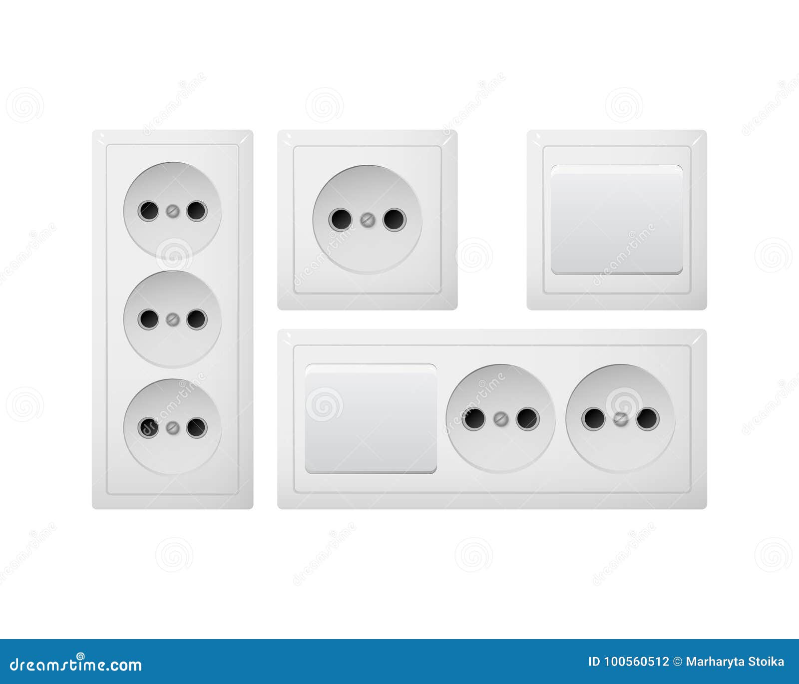 Electrical Socket Type C With Switch. Power Plug. Receptacle From Asia ...