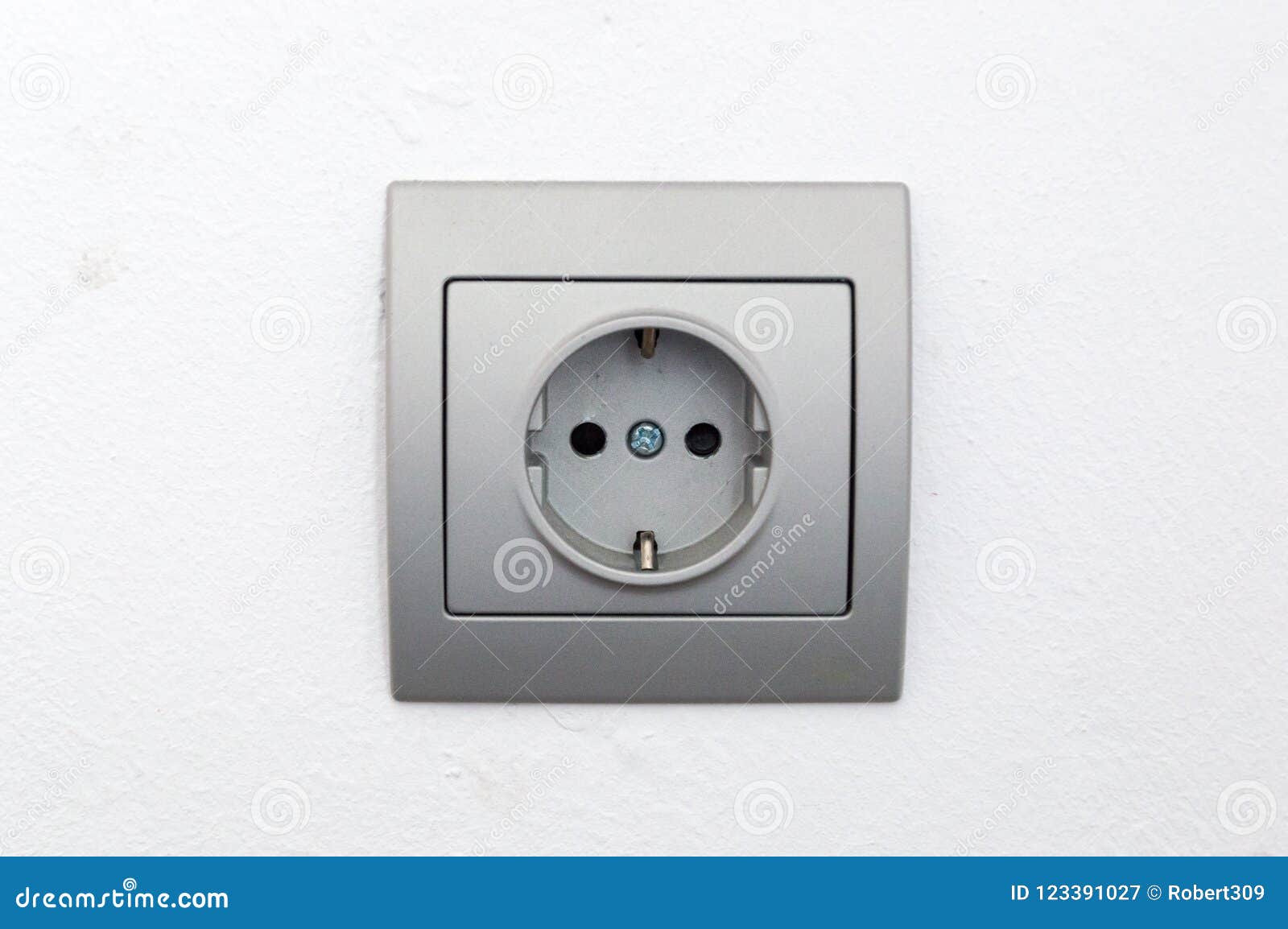 Electrical socket type F. stock image. Image of power - 123391027