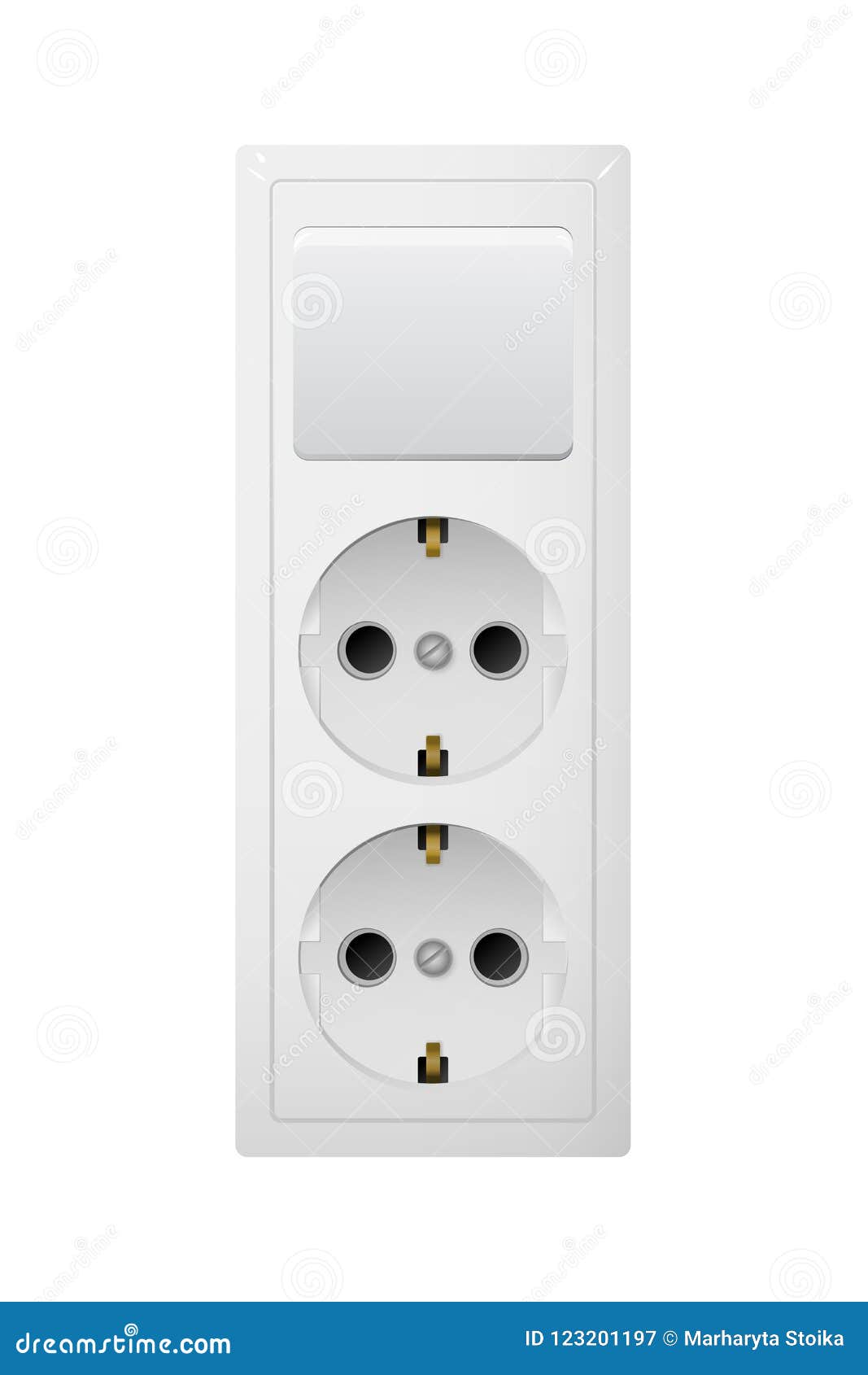 Electrical Socket Type F with Switch. Receptacle from Russia. Stock ...
