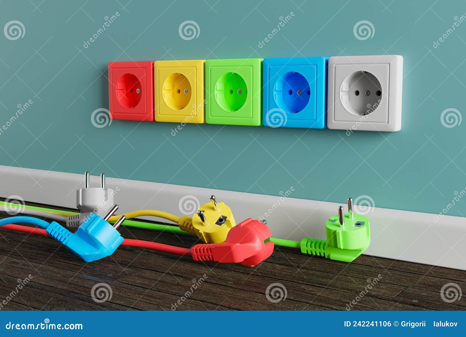 An Electrical Socket in the Wall in the Apartment of the House. Stock ...