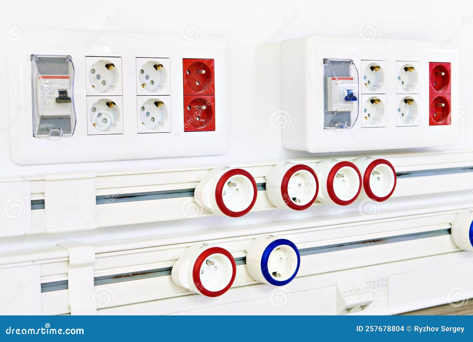 Electrical Sockets at Exhibition Stock Photo - Image of retail, modern ...