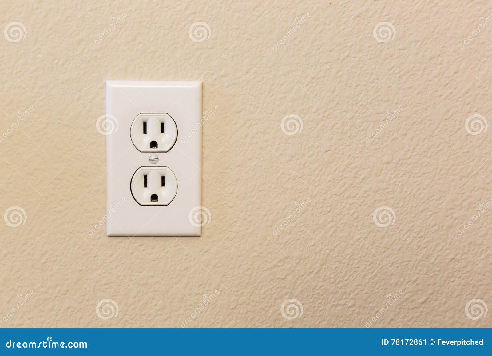 Electrical Sockets in the Wall Stock Image - Image of industrial, panel ...