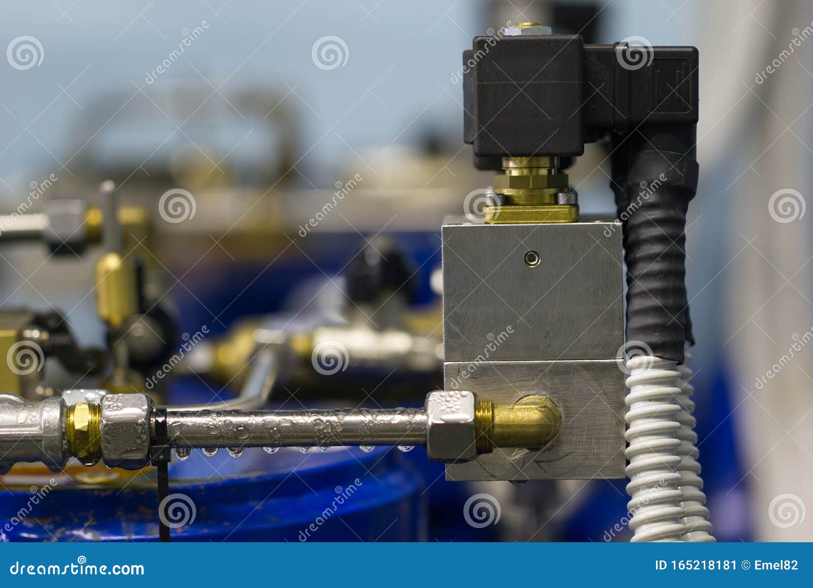 Solenoid Valve On Machine Installation Stock Image | CartoonDealer.com ...