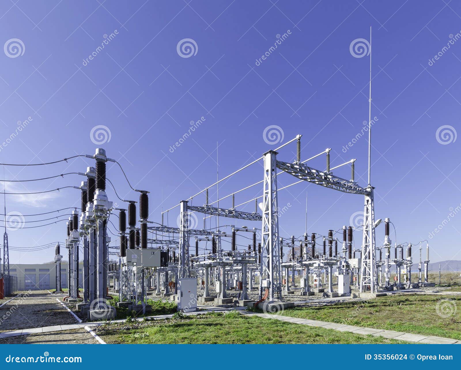 Electrical station stock photo. Image of electric, grass - 35356024