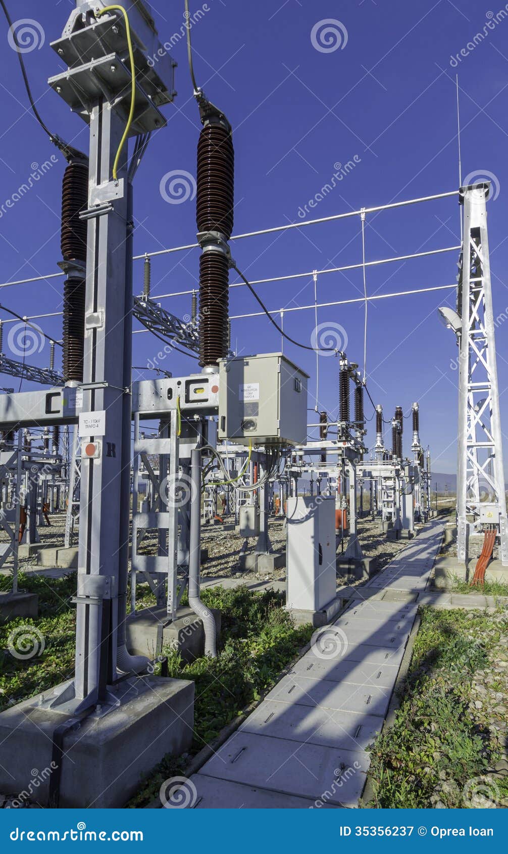 Electrical station stock image. Image of isolators, energy - 35356237