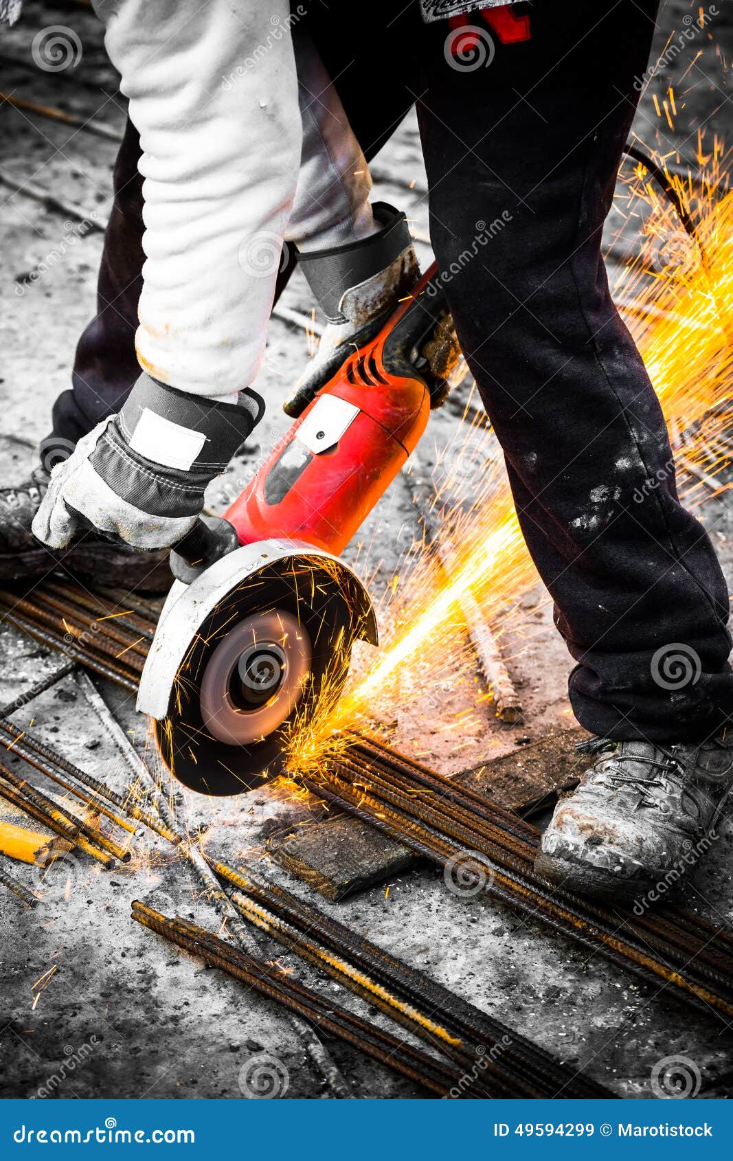 Electrical steel grinding stock image. Image of protection - 49594299