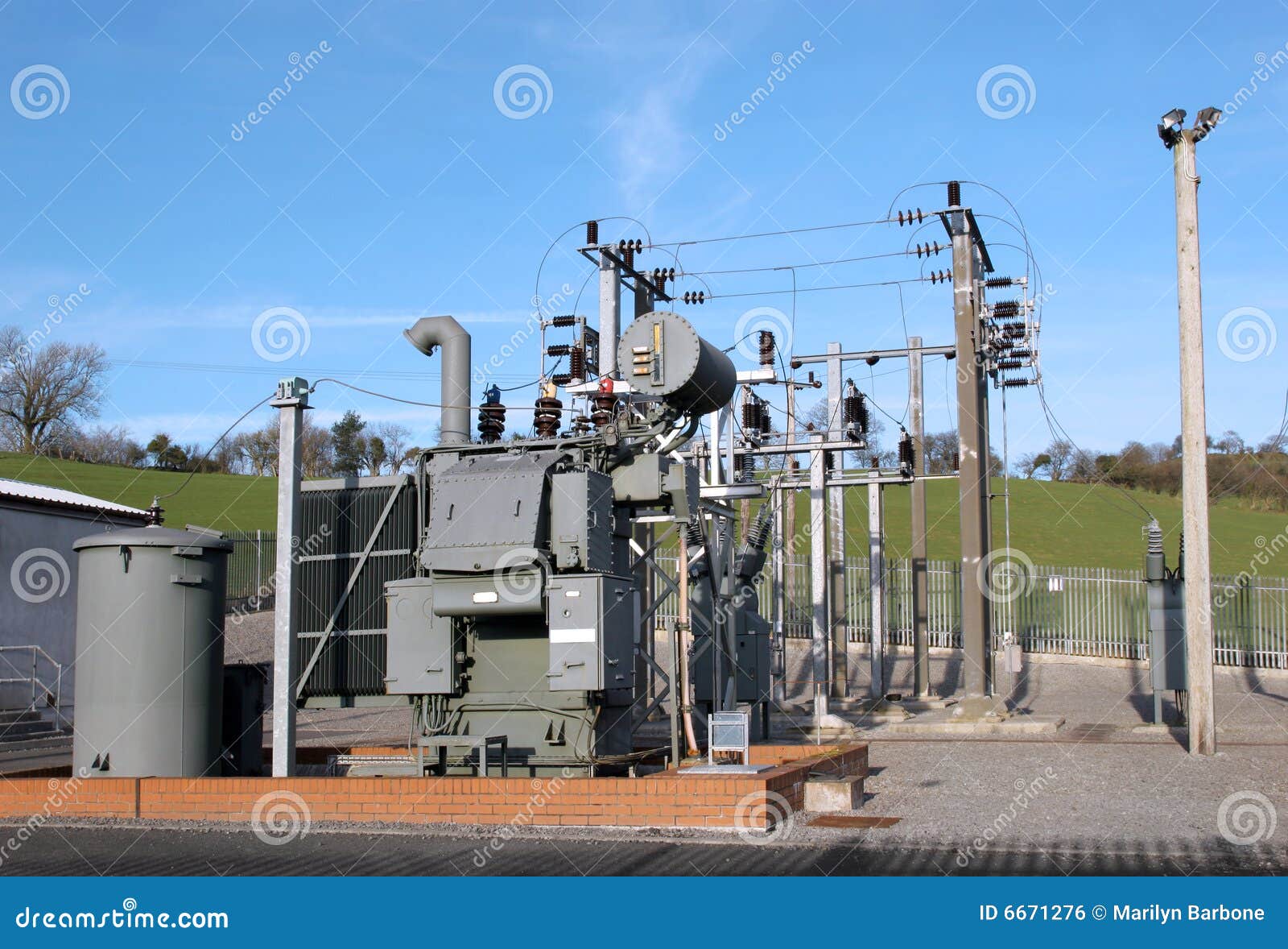 Electrical Sub Power Station Stock Photo - Image of countryside ...