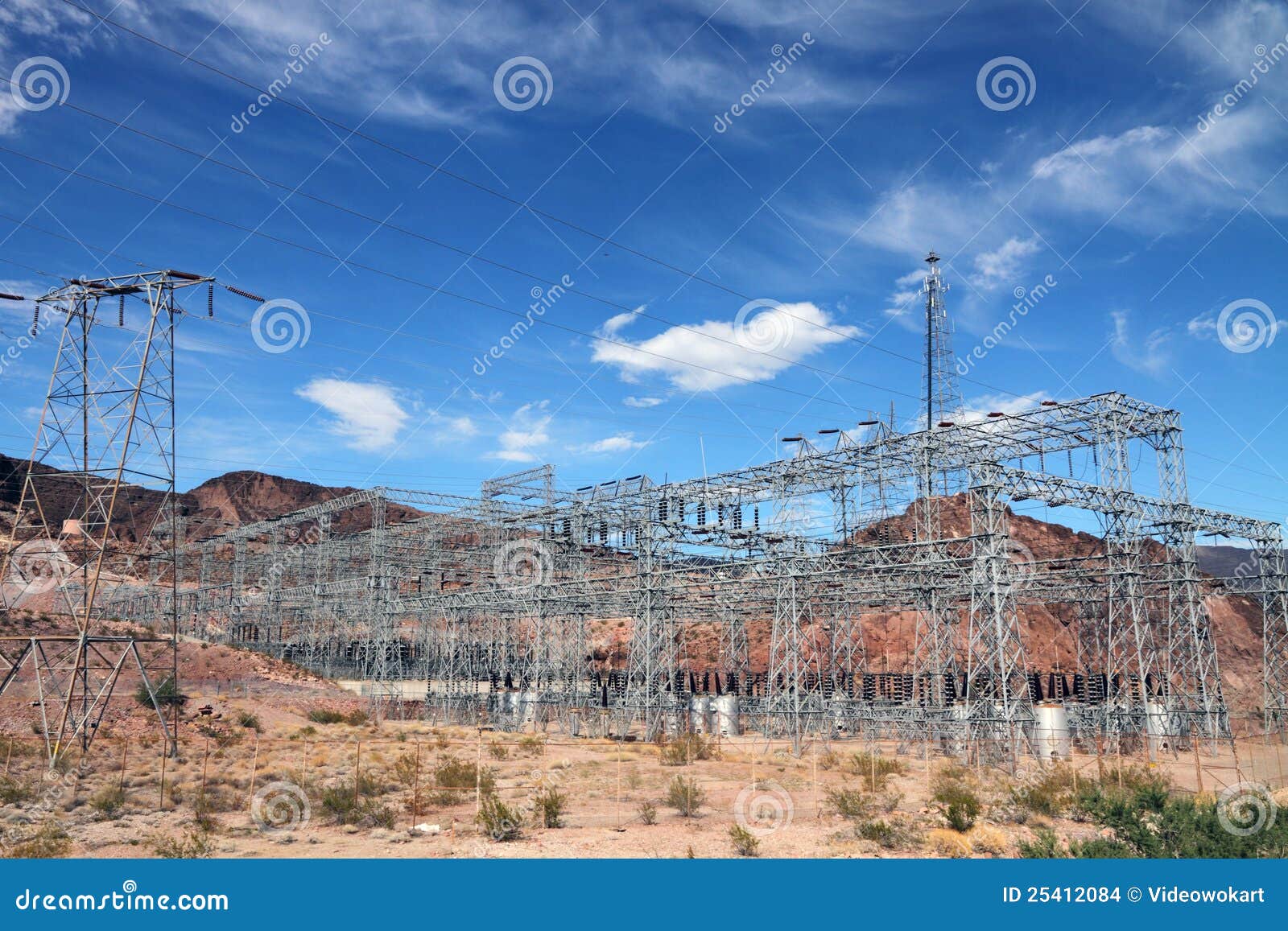 Electrical Substation High Voltage Current Transformer. Royalty-Free ...