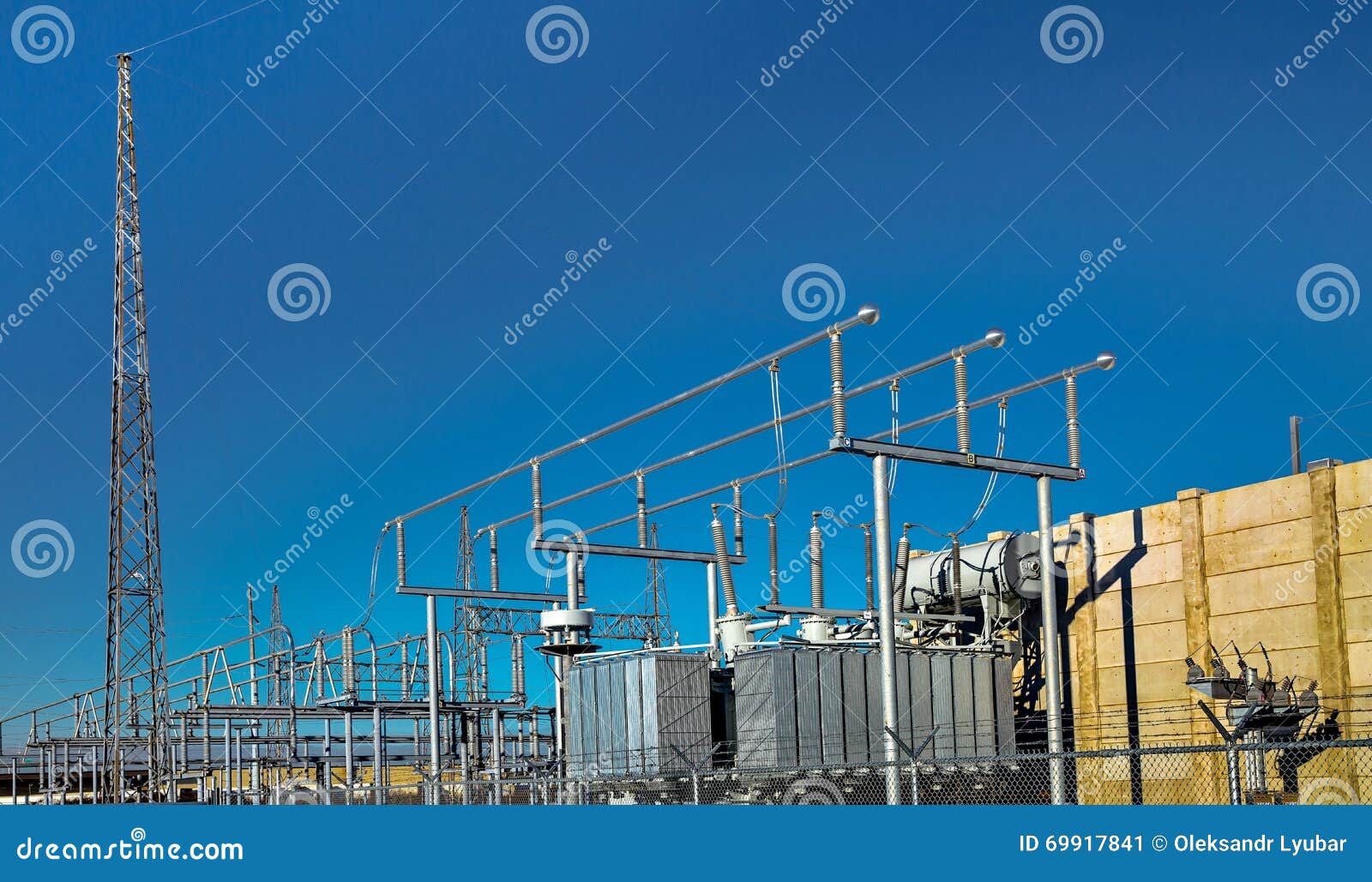 The Electrical Substation stock image. Image of silhouette - 69917841