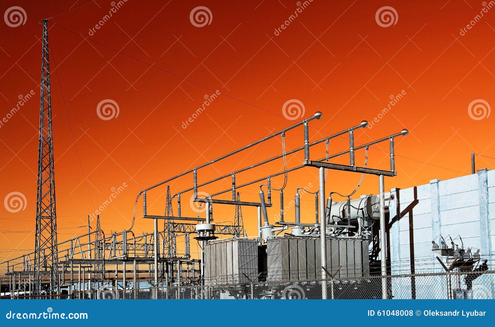 Electrical Substation stock photo. Image of substation - 61048008
