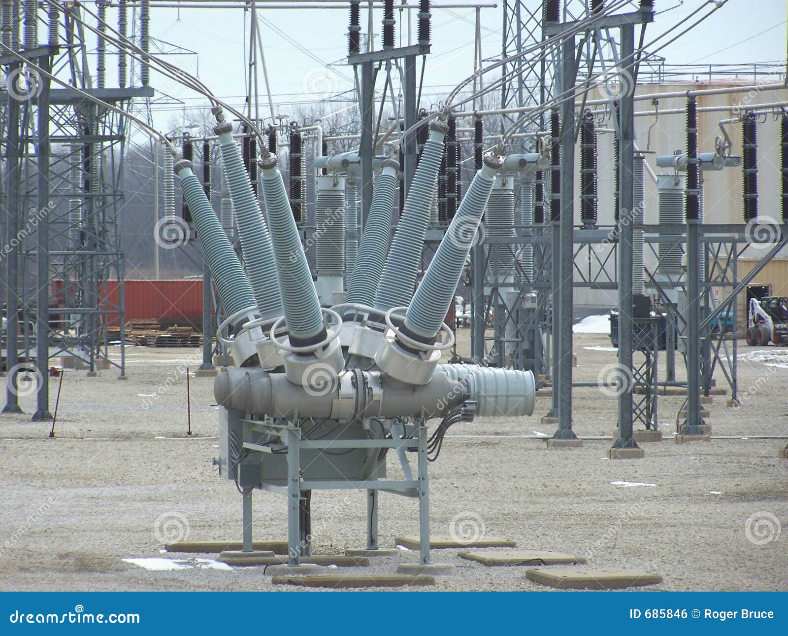 Electrical Substation Breaker Stock Photo - Image of equipment, voltage ...