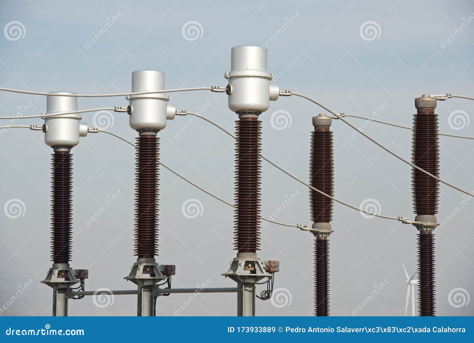 Electrical substation view stock image. Image of device - 173933889