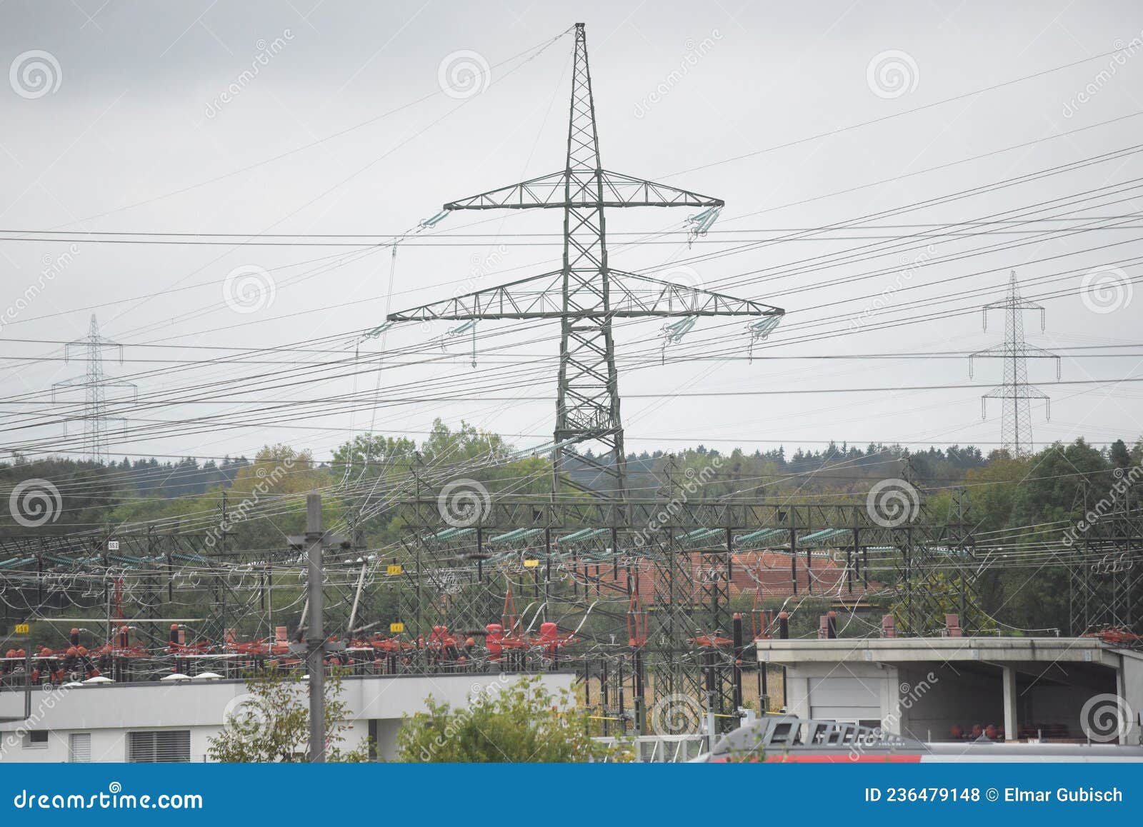An Electrical Substation and Electricity Transformer Stock Photo ...