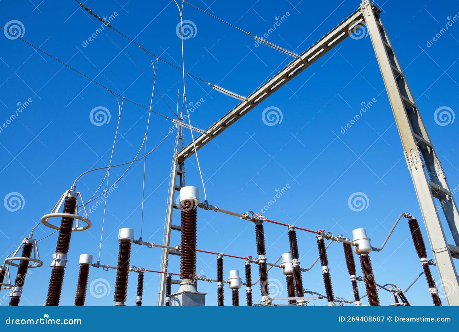Electrical Substation for Energy Distribution Stock Image - Image of ...