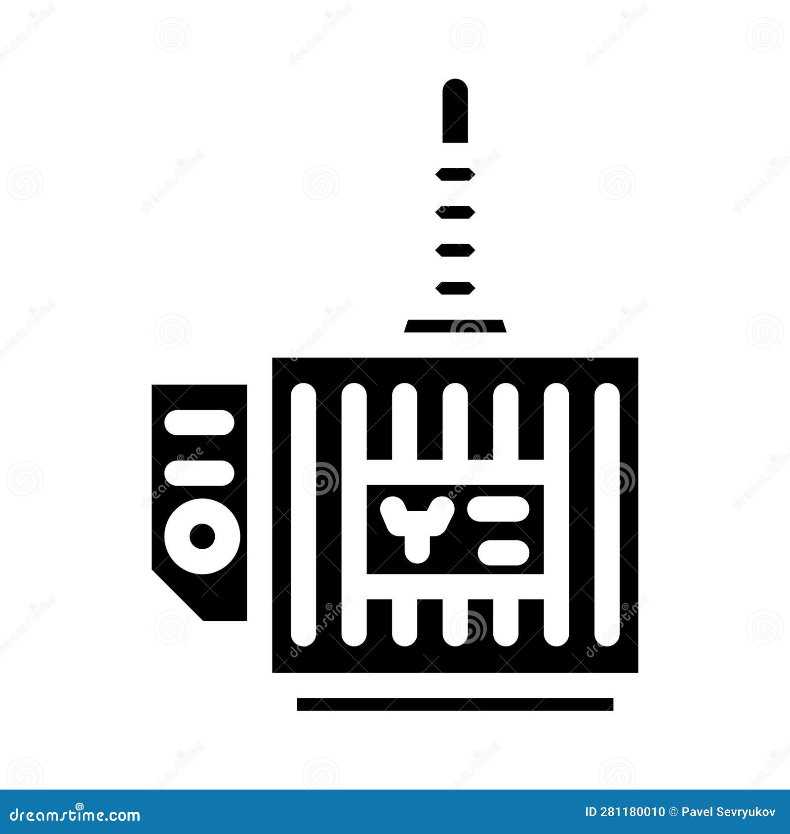 Electrical Substation Electrical Engineer Glyph Icon Vector ...