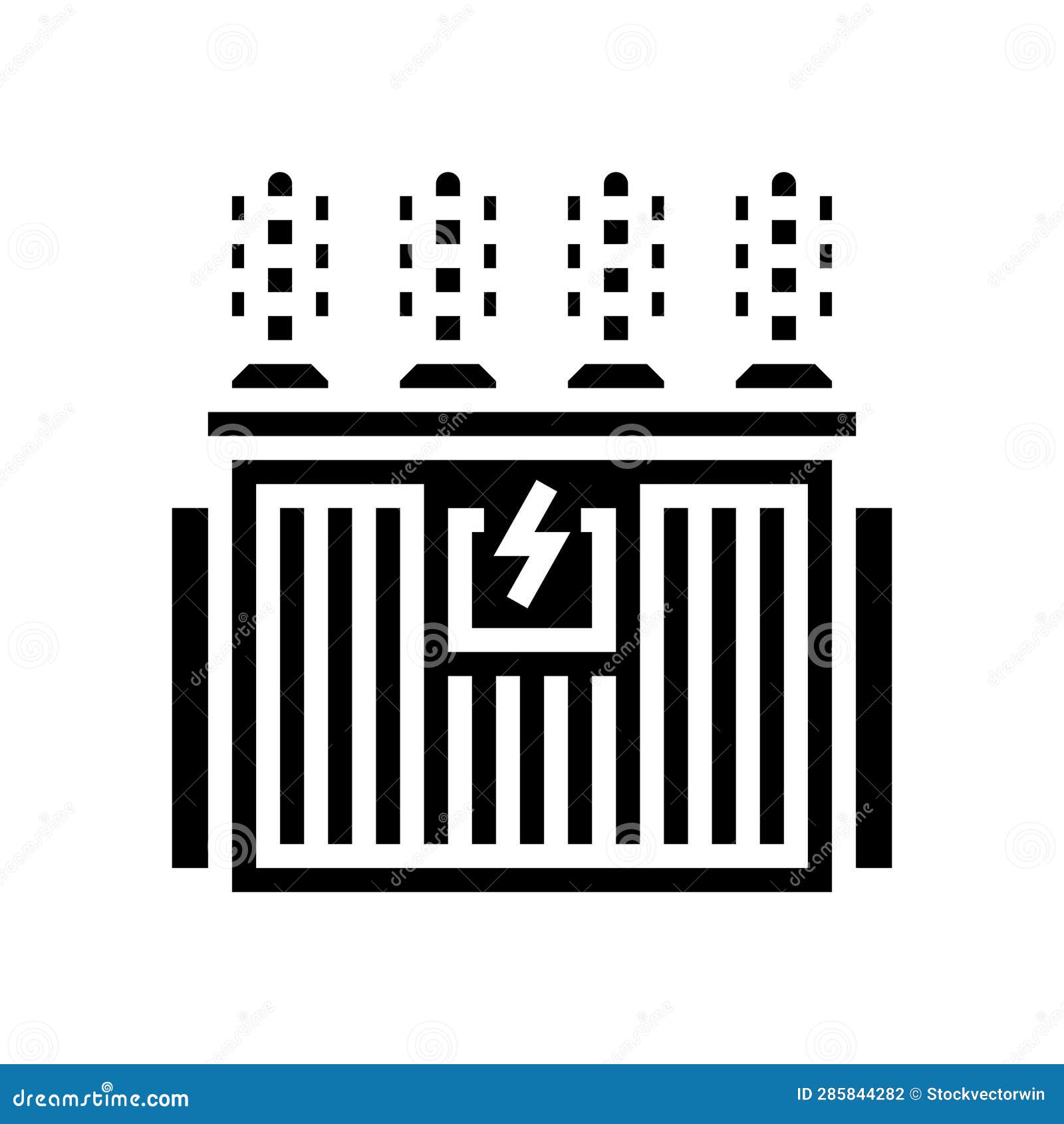 Electrical Substation Electrical Engineer Glyph Icon Vector ...