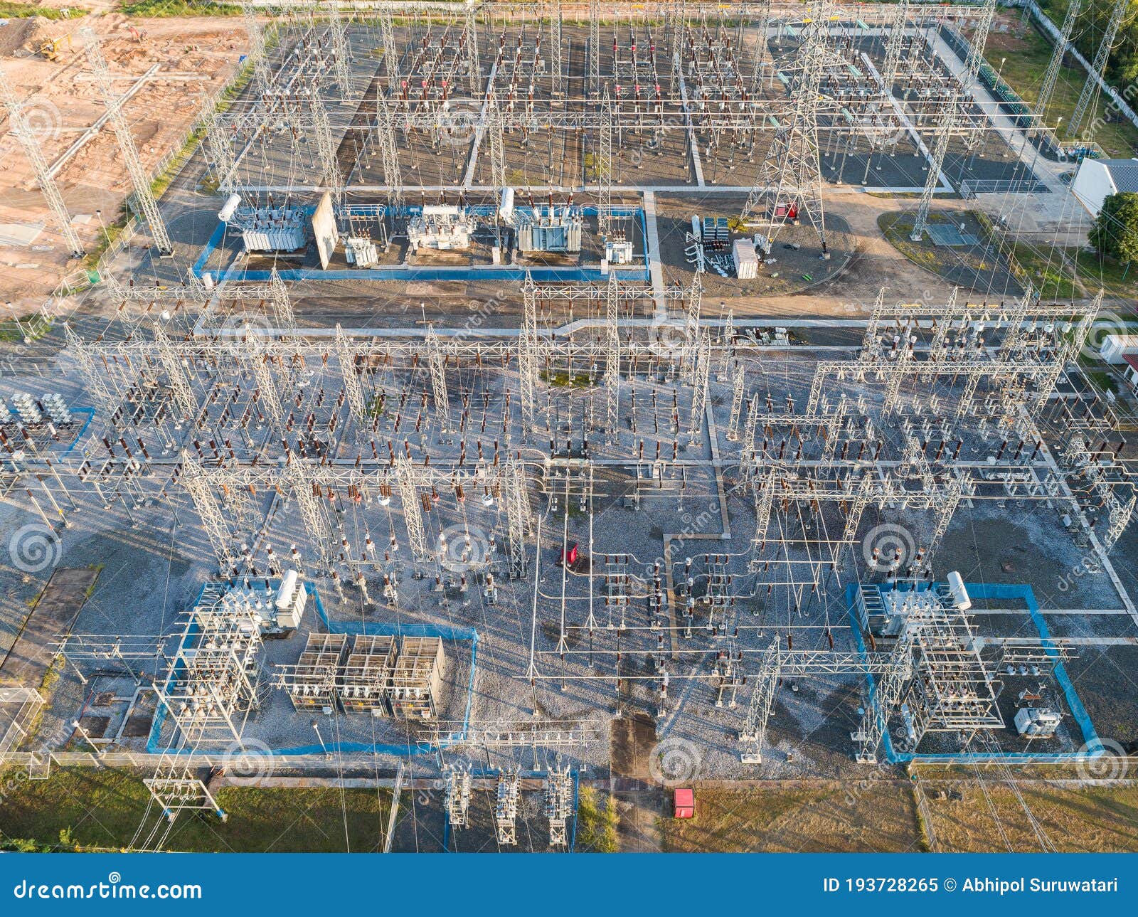 An Electrical Substation for Heavy Current with Resistors. Transformer ...