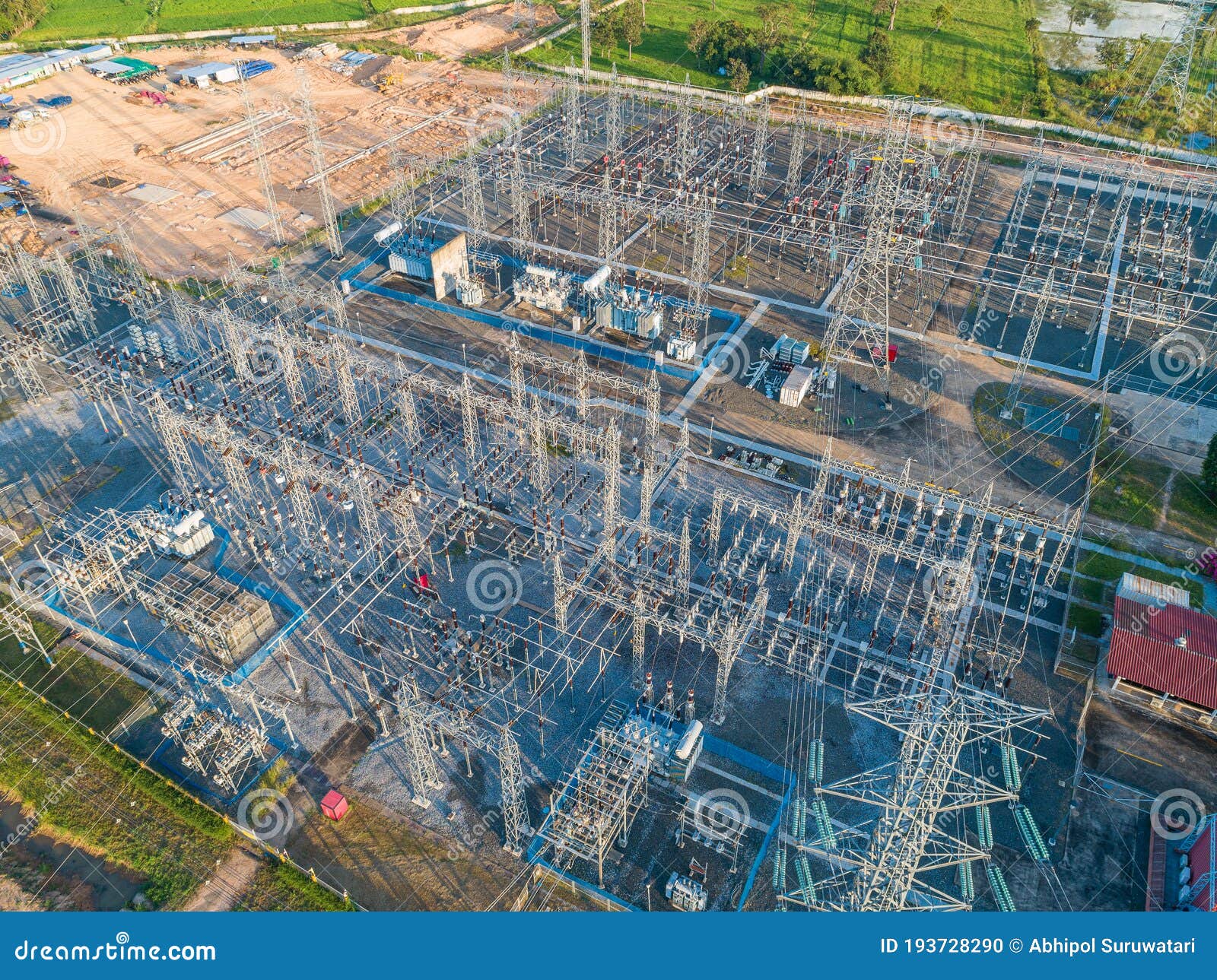 An Electrical Substation for Heavy Current with Resistors. Transformer ...