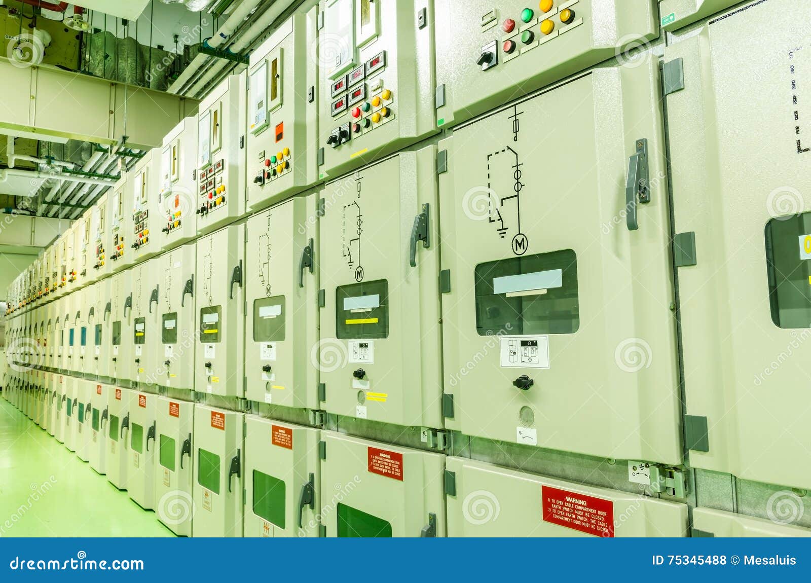 Electrical Substation Industrial Plant Stock Photo - Image of center ...