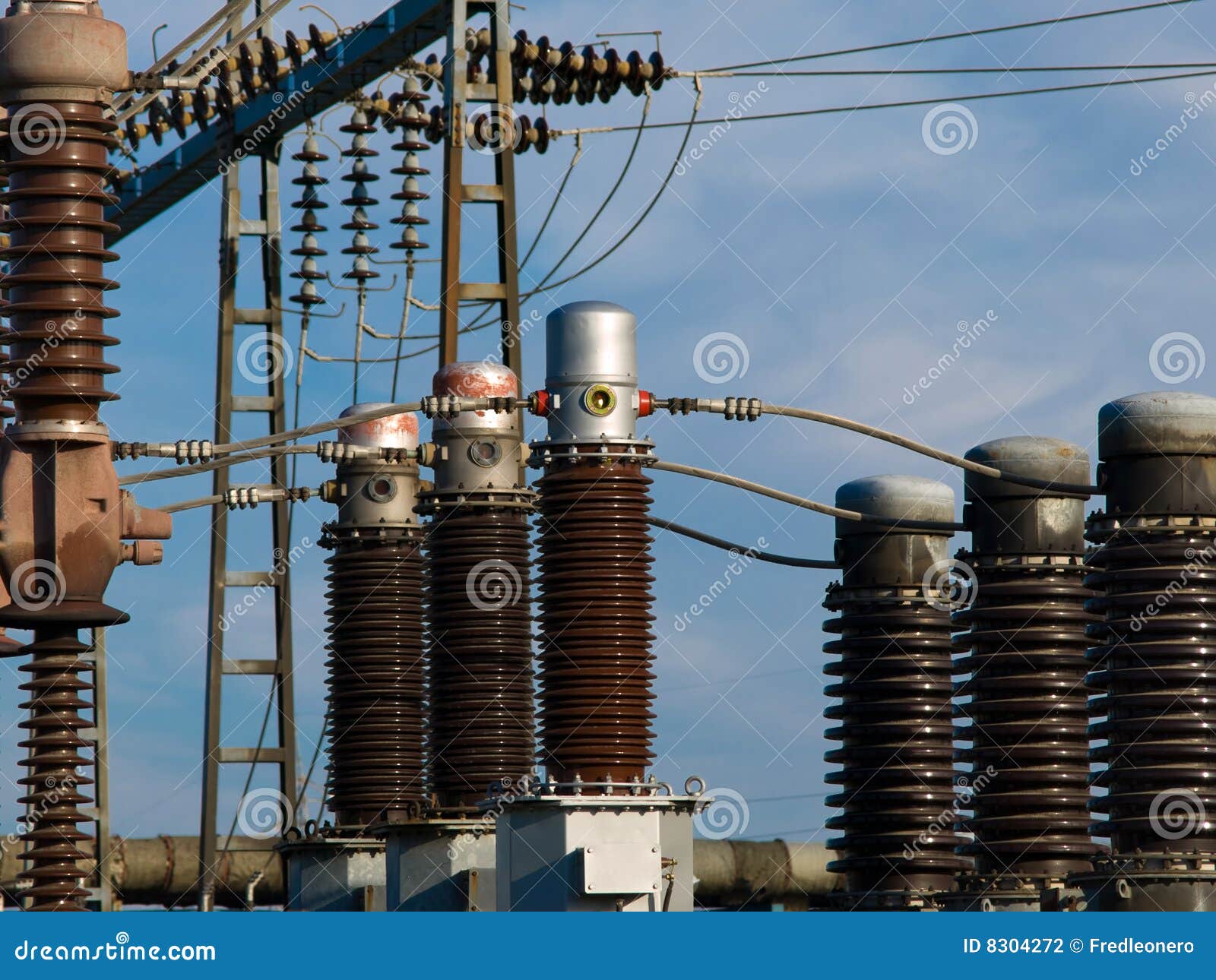 Electrical Substation Insulators Stock Photo | CartoonDealer.com #8304272