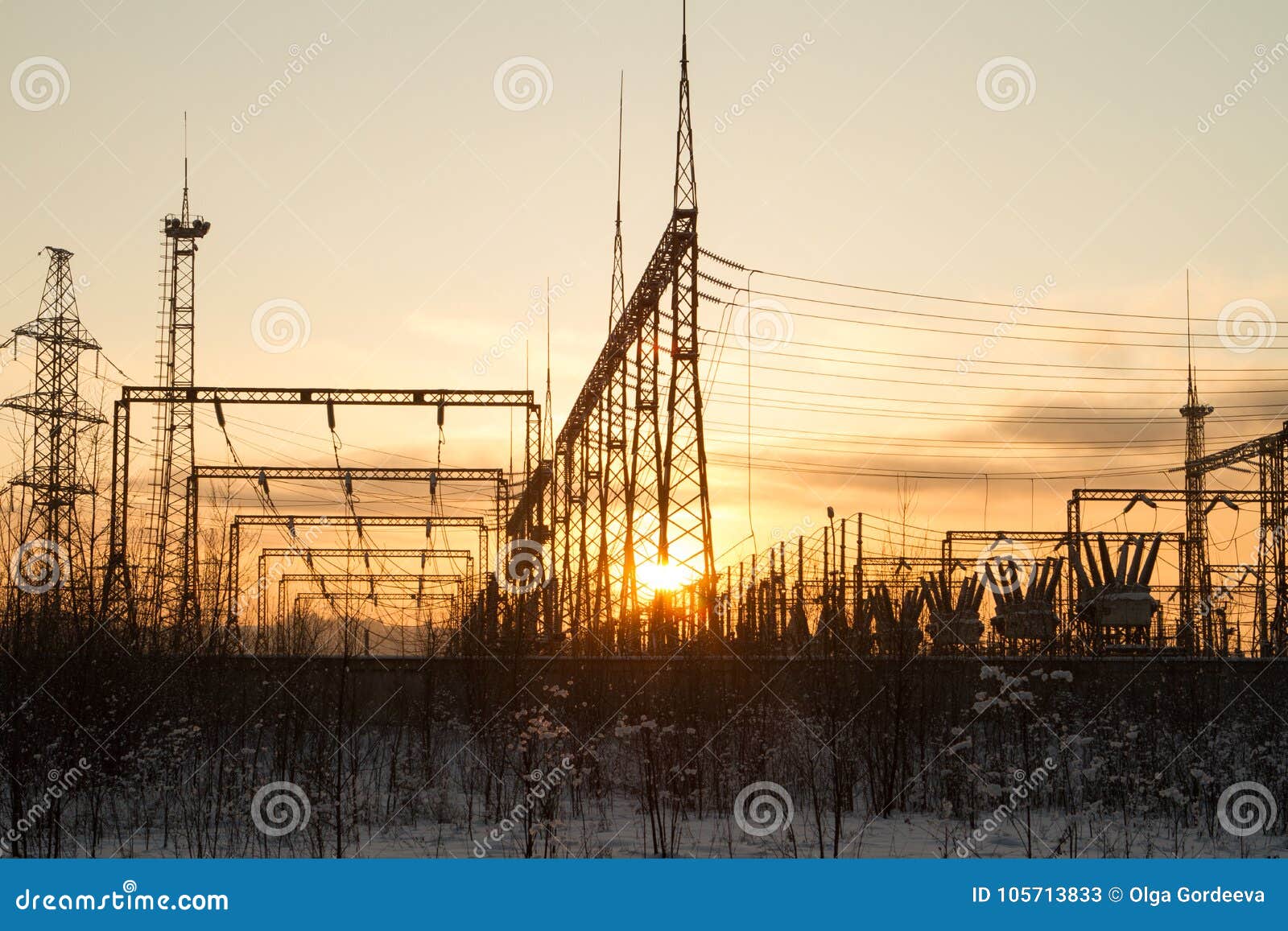 Electrical substation. editorial stock photo. Image of powerstation ...