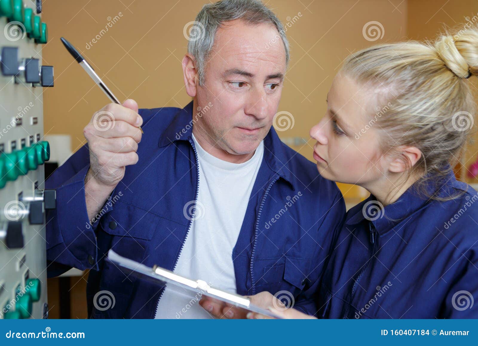 Electrical Supervisor Plantation Company and Apprentice Stock Photo ...