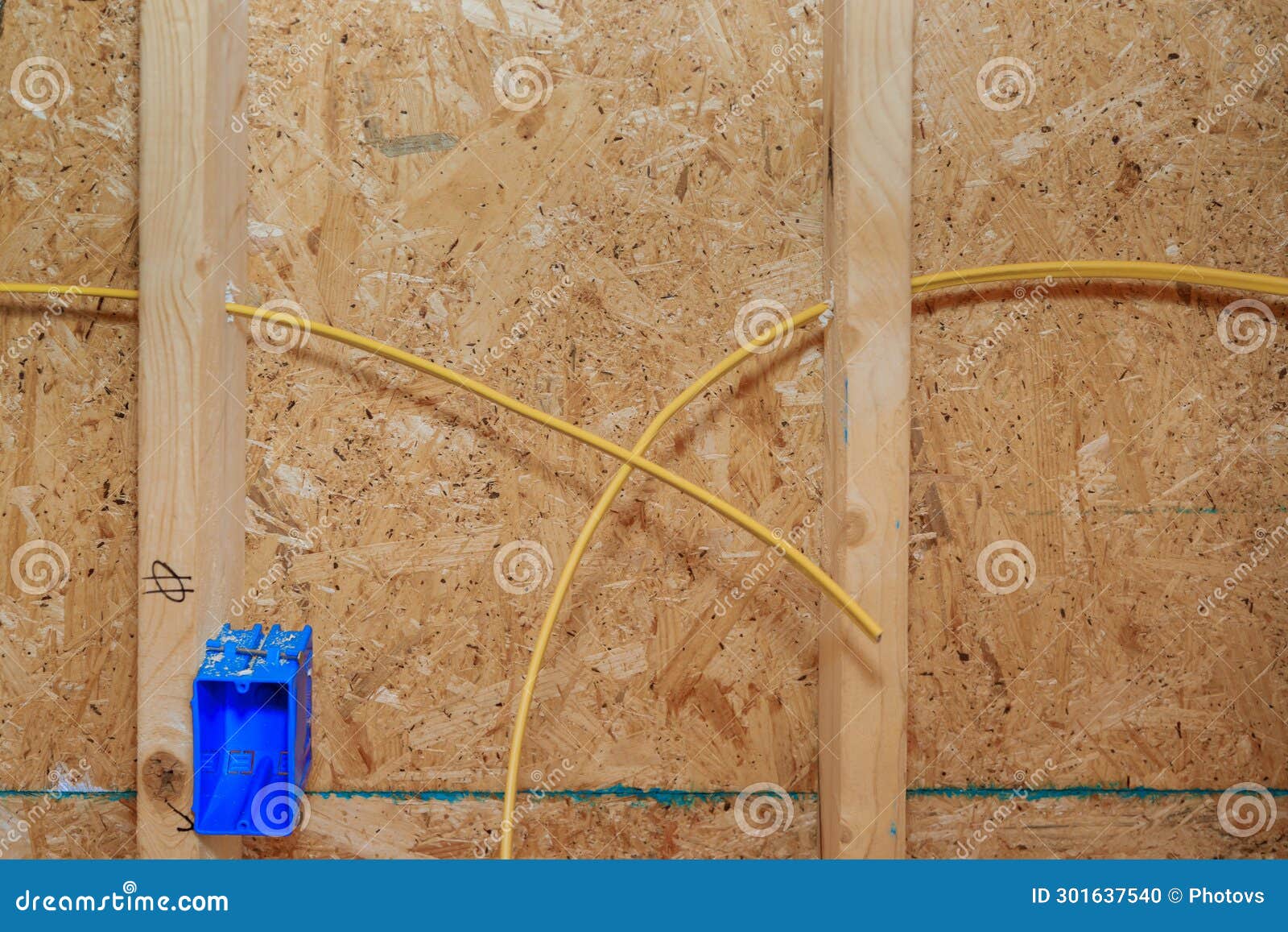 Electrical Switch Box Made of Plastic with Wires Attached To Wooden ...
