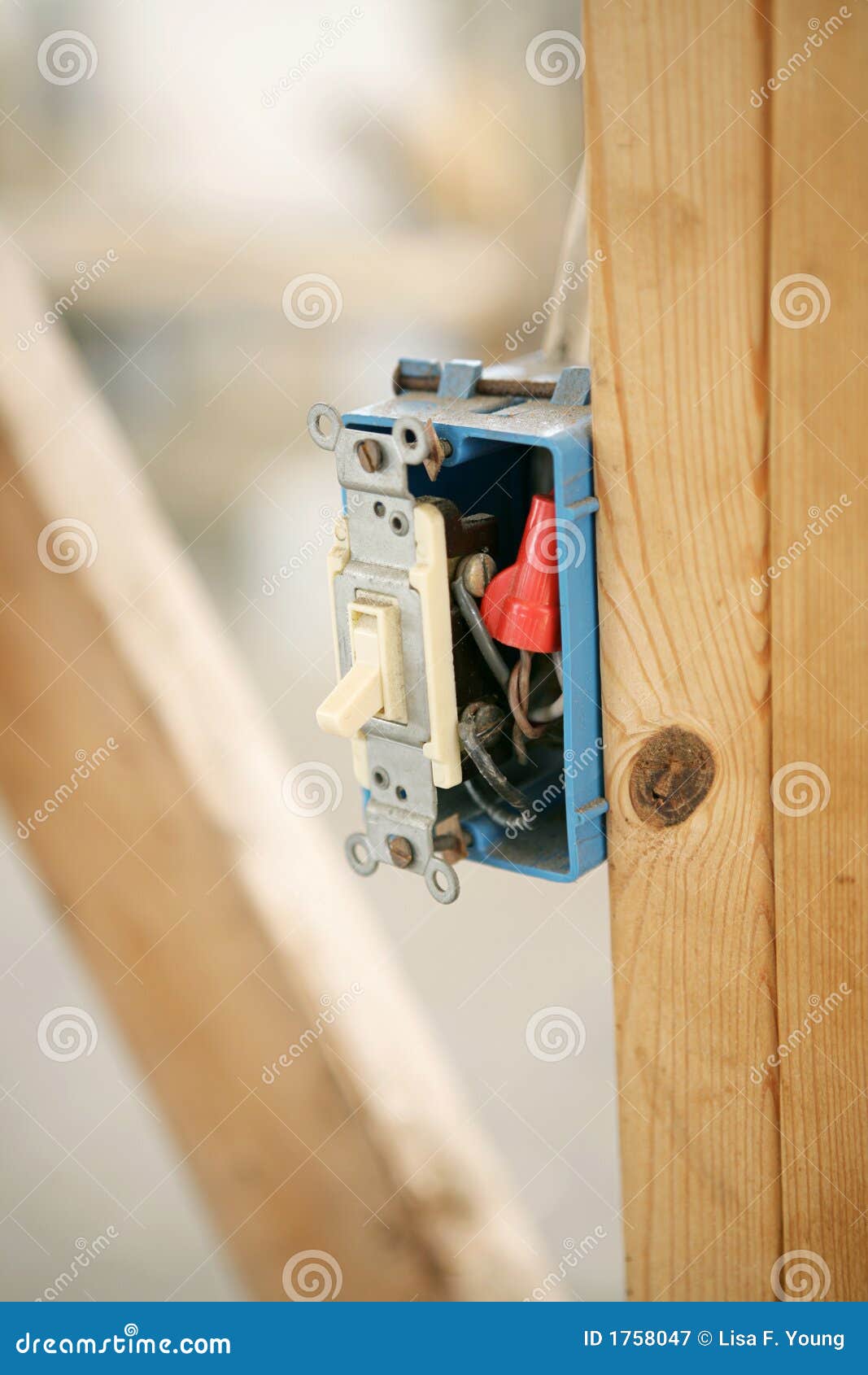 Electrical Switch Closeup stock image. Image of building - 1758047