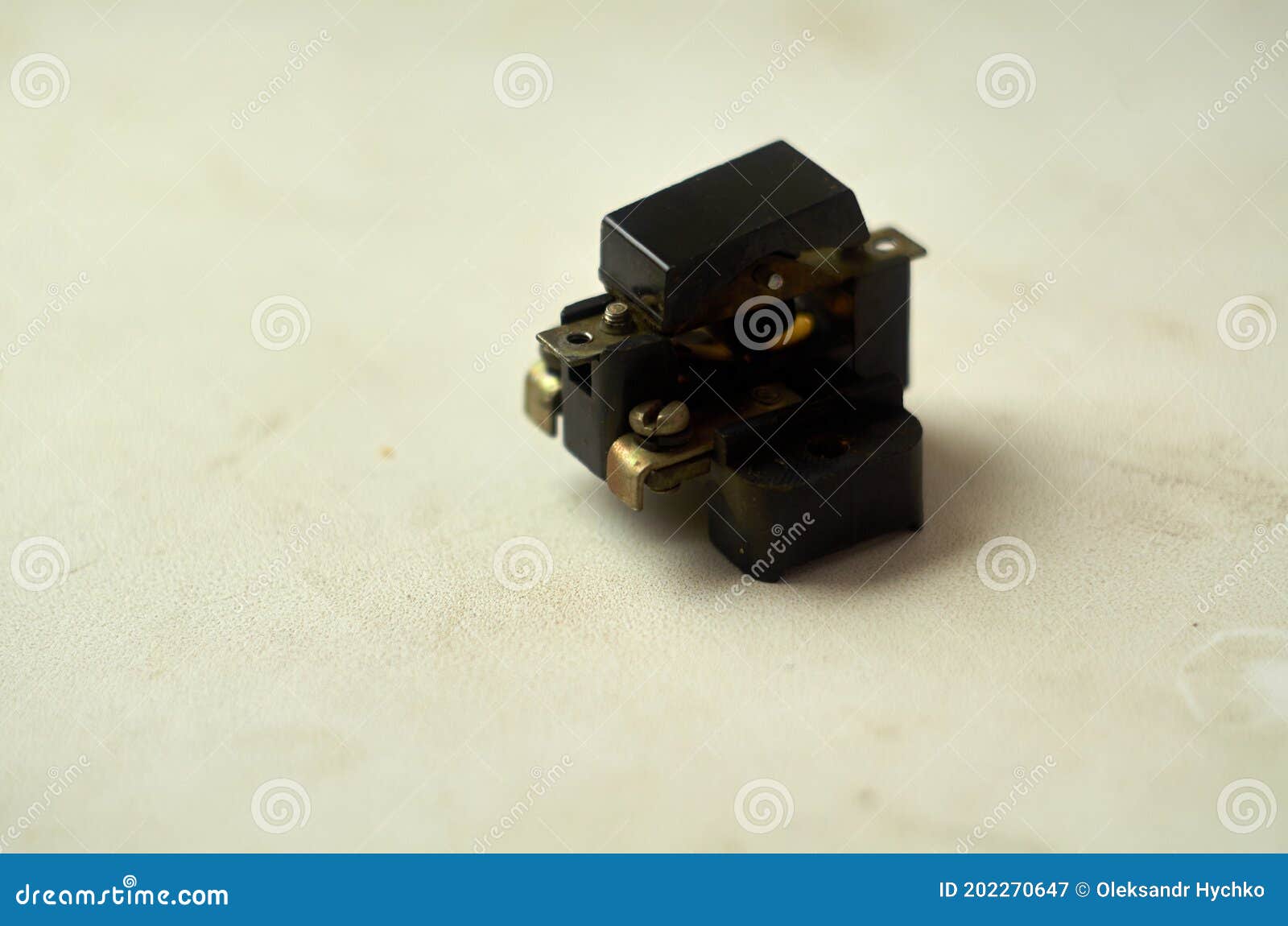 Electrical Switch on a Plastic Surface Stock Image - Image of control ...