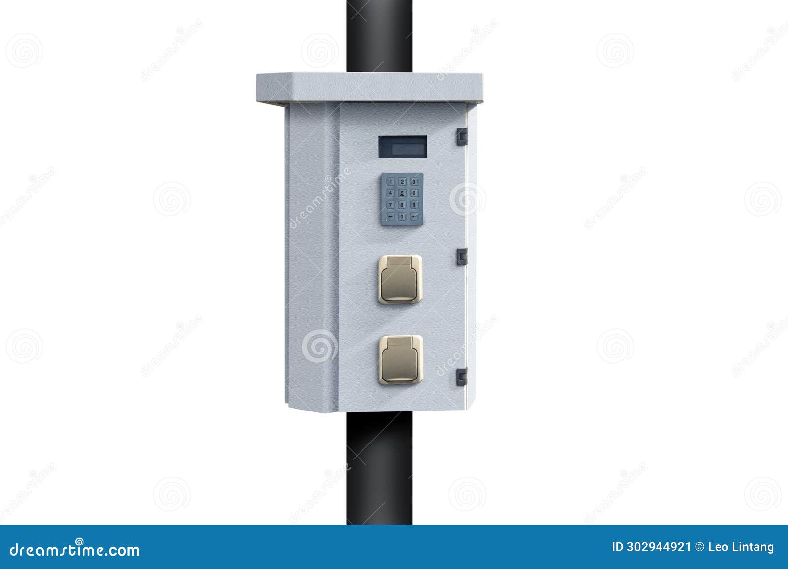 The Electrical Switch Panel. the Electric Distribution Box in the Pole ...