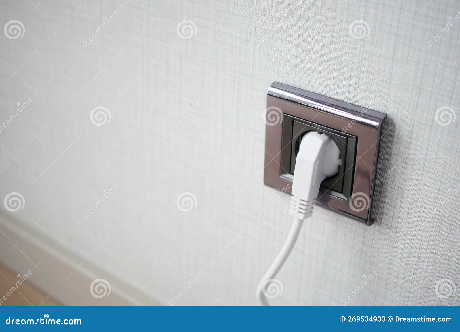 Electrical Switch and Plug on Color Background, Stock Image - Image of ...