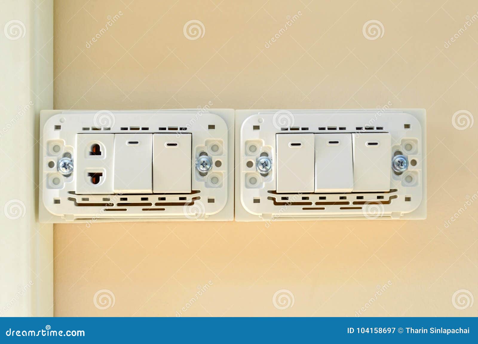 Electrical switch and plug stock image. Image of close - 104158697