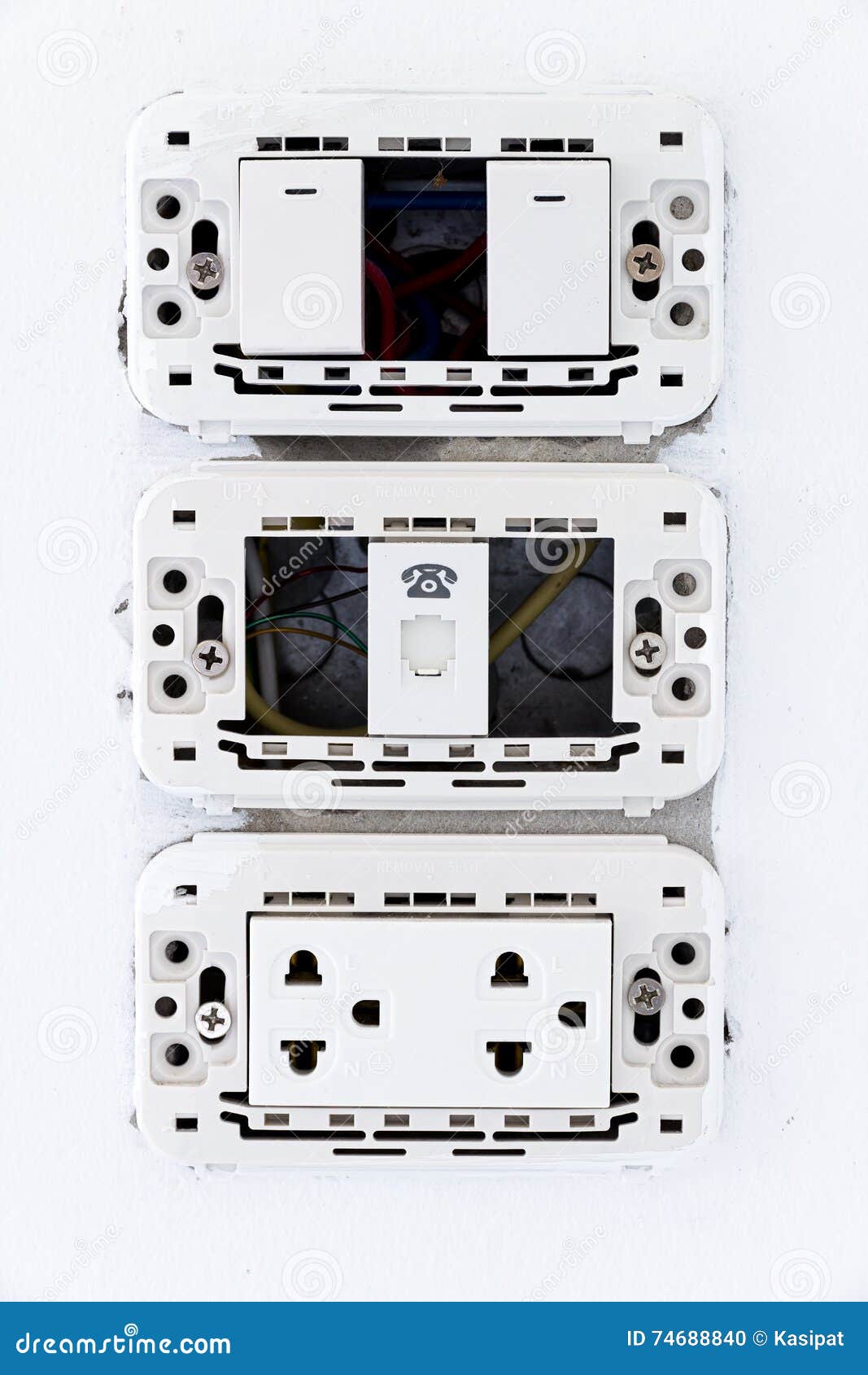 Electrical switch and plug stock photo. Image of plastic - 74688840