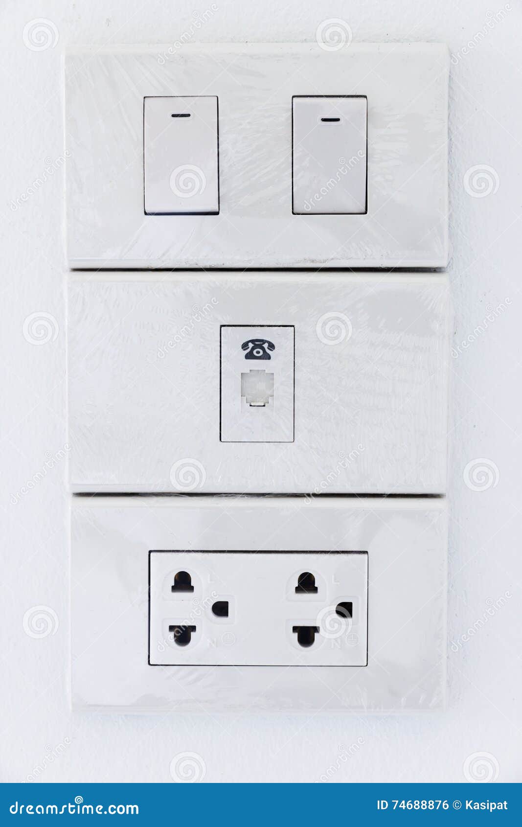 Electrical switch and plug stock photo. Image of industry - 74688876