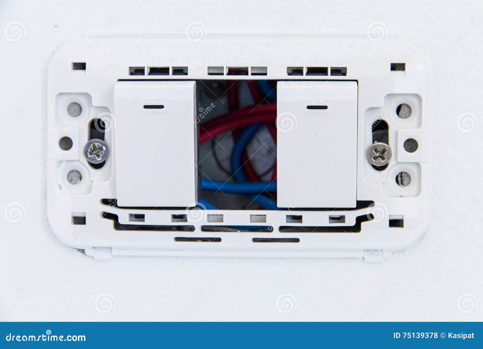 Electrical switch and plug stock photo. Image of button - 75139378