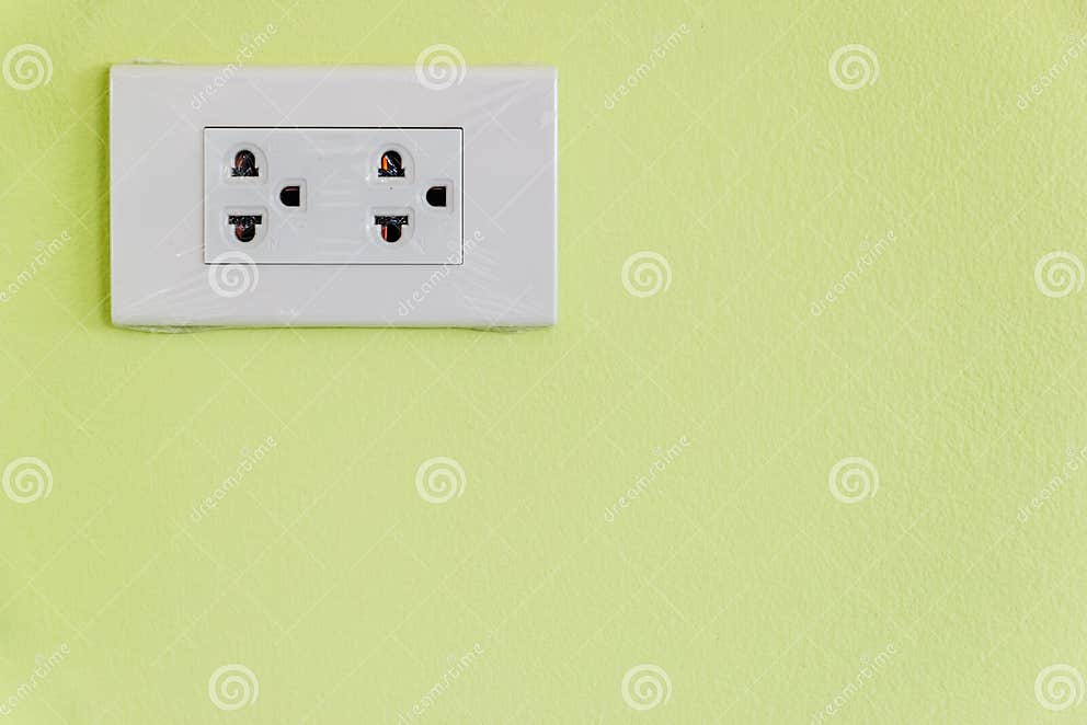 Electrical switch and plug stock image. Image of double - 80068805