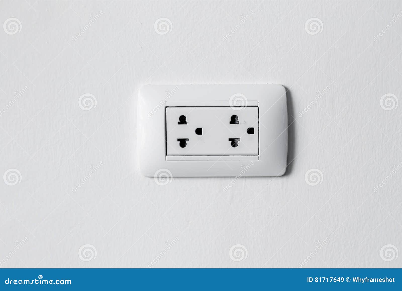 Electrical Switch and Plug on Wall Stock Image - Image of interior ...