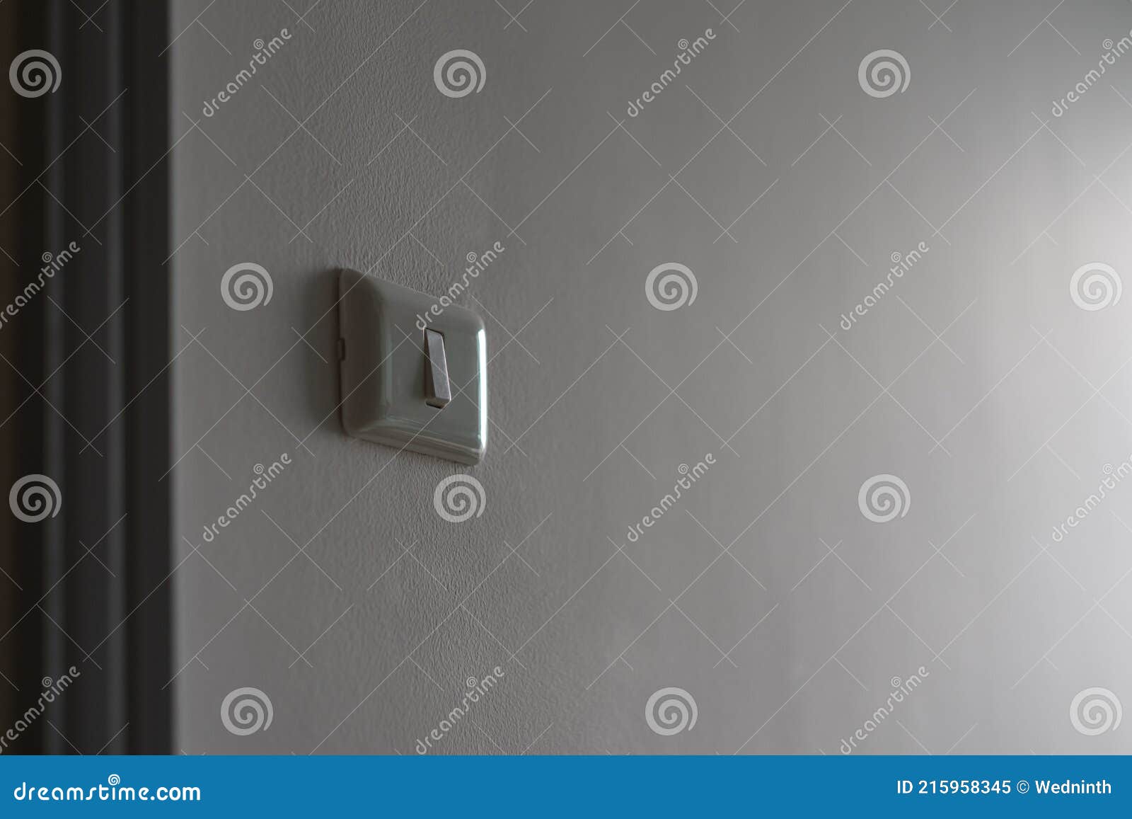Electrical Switch on White Wall Background Stock Image - Image of ...