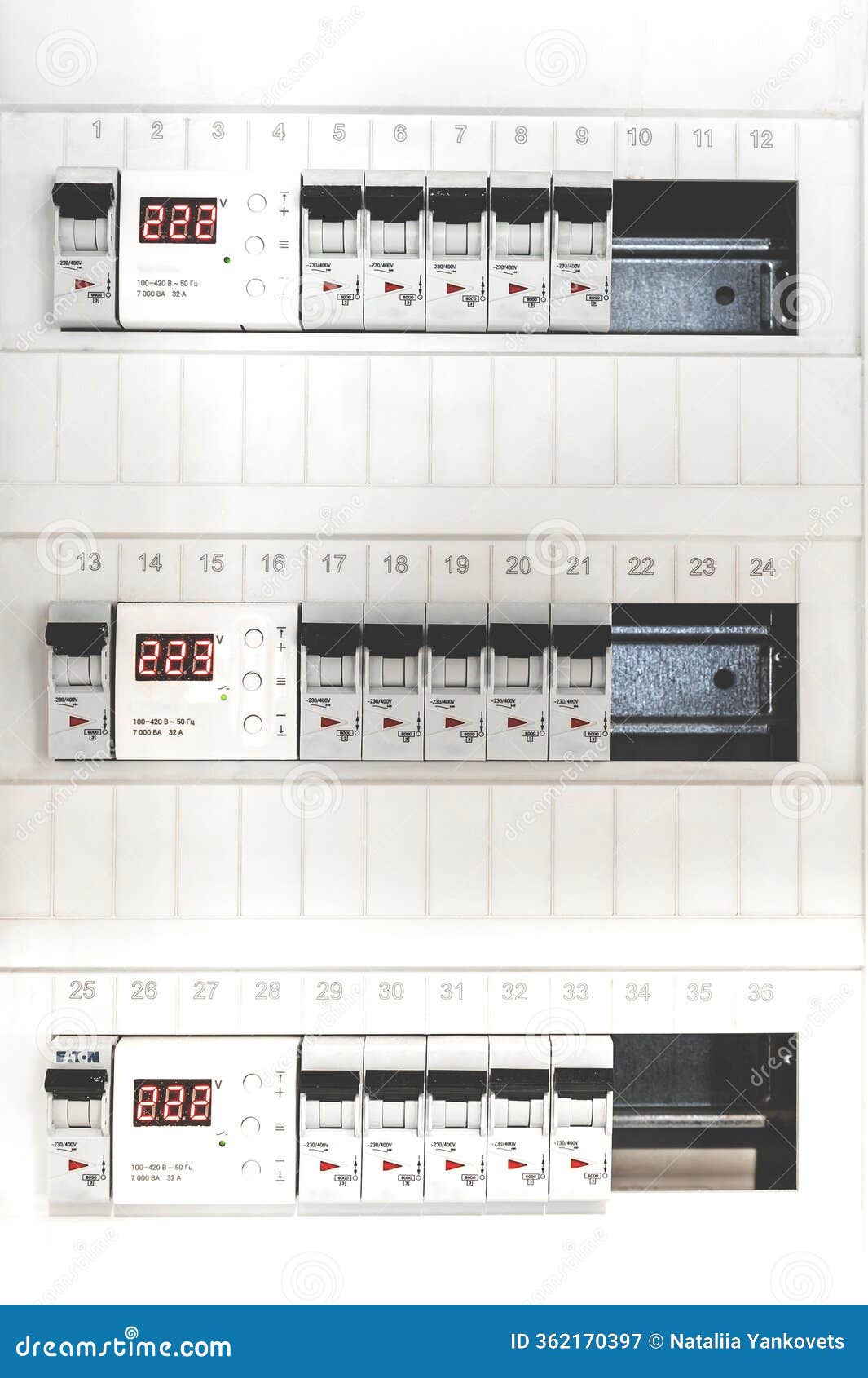 Electrical Switchboard in the Apartment Stock Image - Image of electric ...