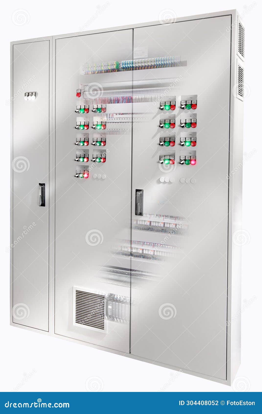 Electrical Switchboard with Safety Switches and Circuit Breakers. the ...