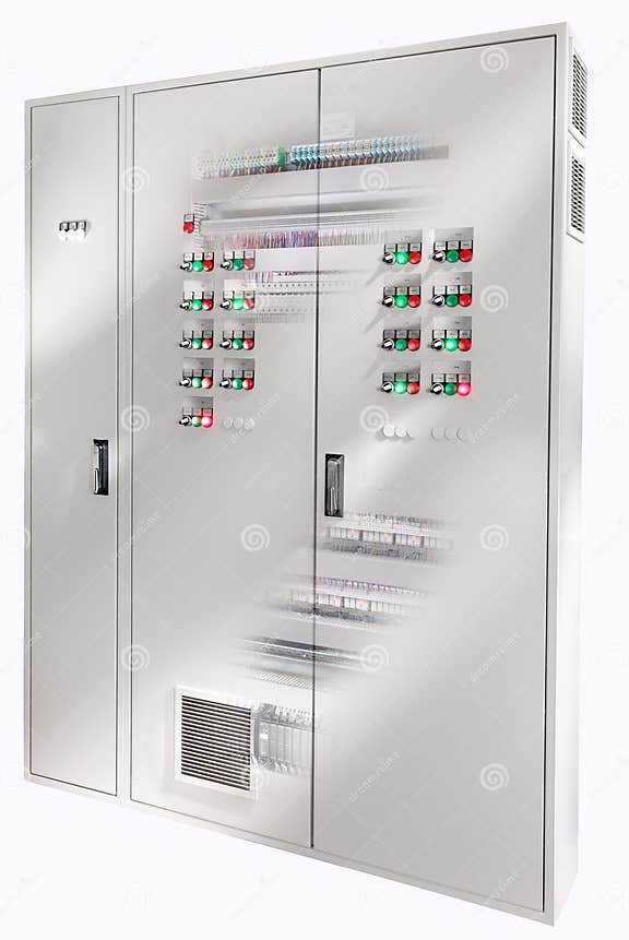 Electrical Switchboard with Safety Switches and Circuit Breakers. the ...