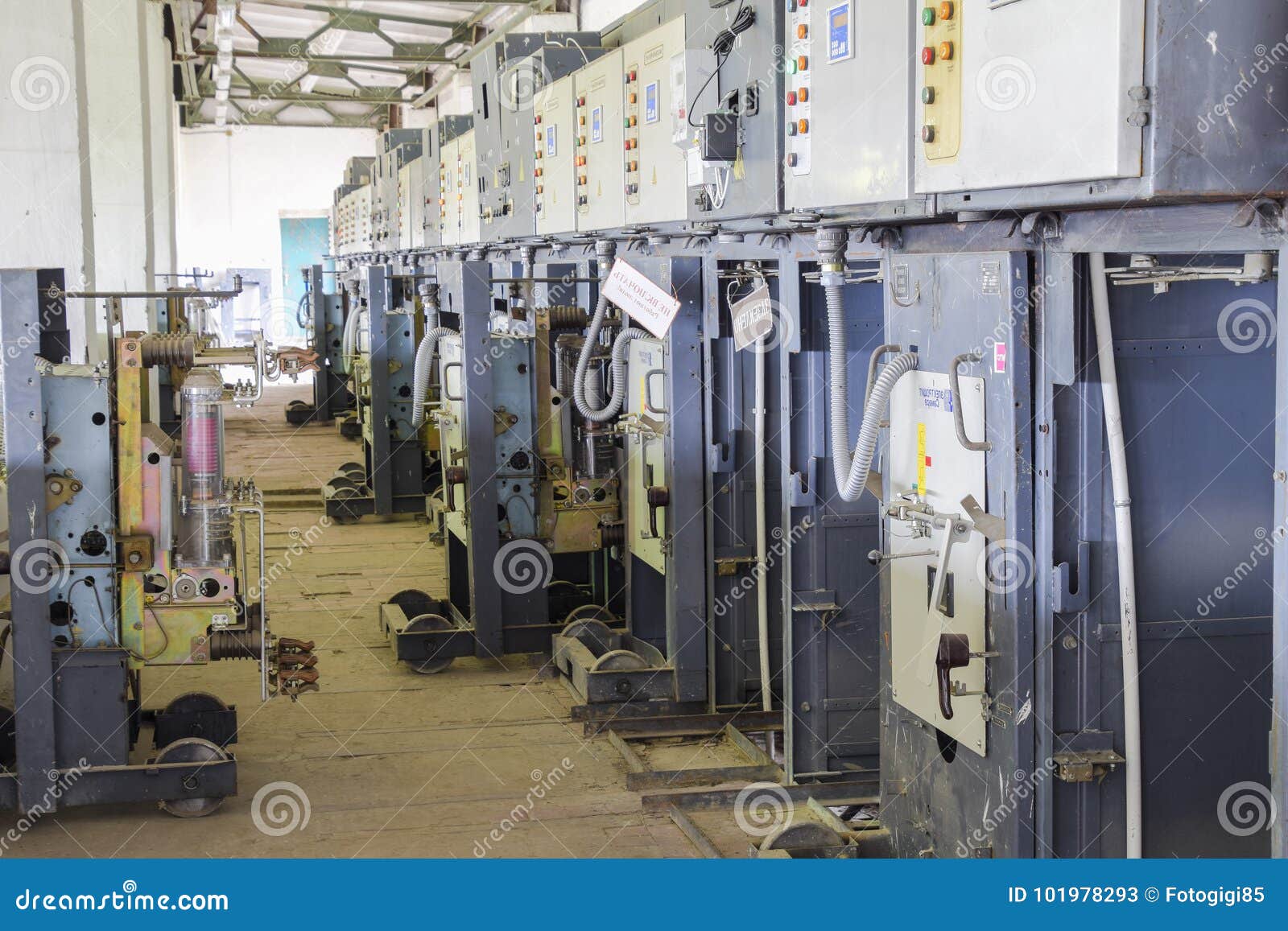 Electrical Switchboard Pumping Station. Control Units and Electr Stock ...