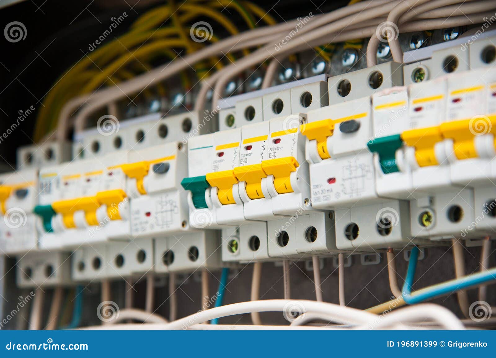 Electrical Switchboard, Wire, Automat. Electrical Shield Stock Image ...
