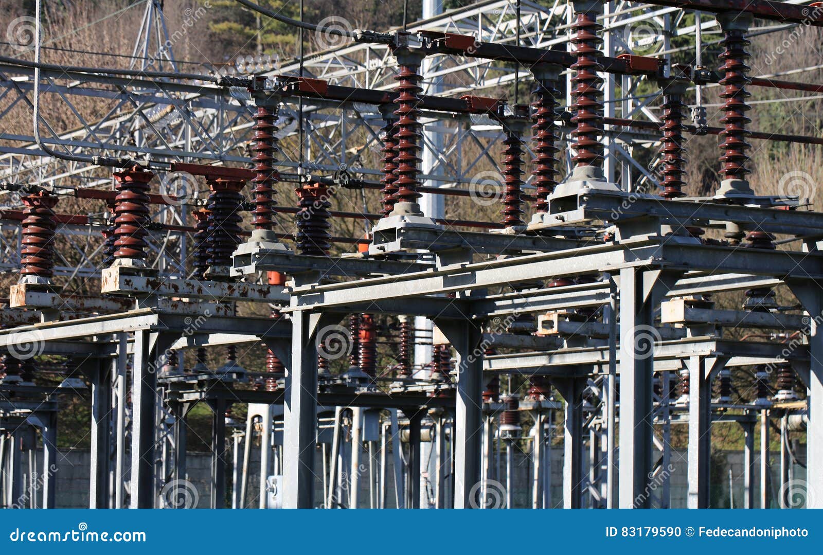 Electrical Switches and Devices in a Large Power Station Stock Photo ...