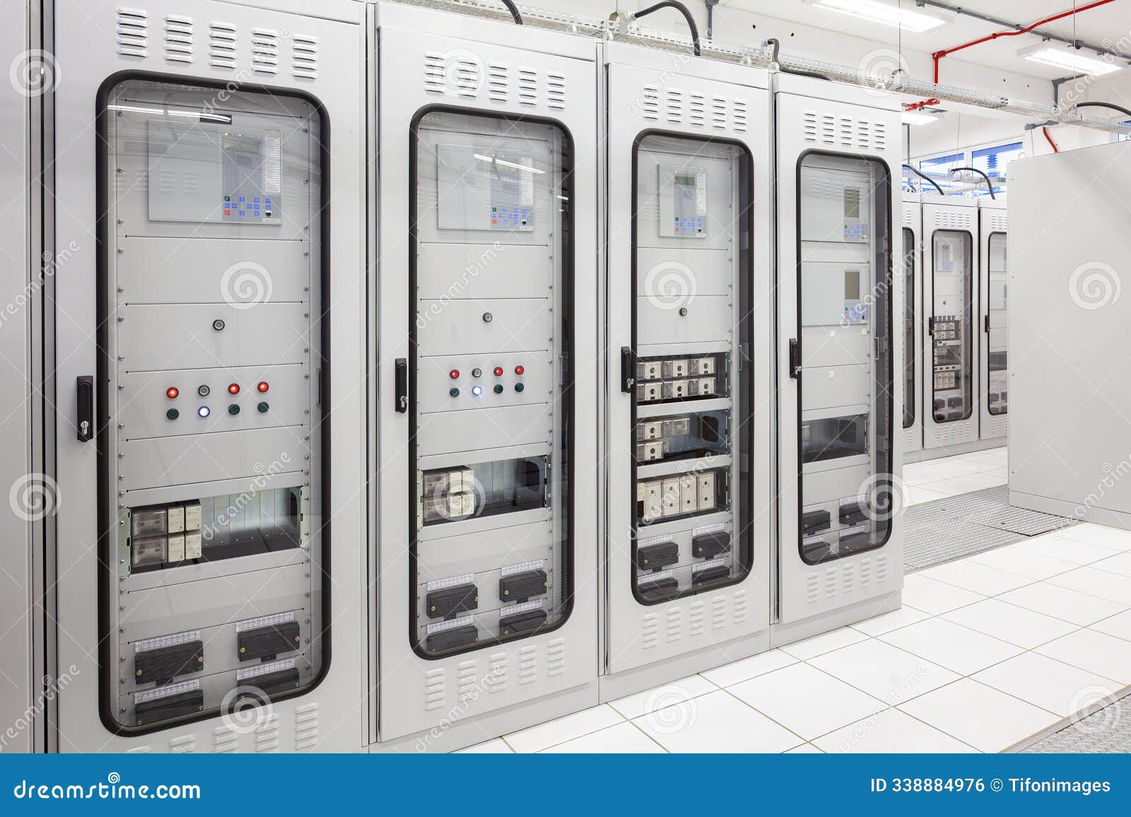Electrical Switchgear In Production. Electrical Substation, High ...